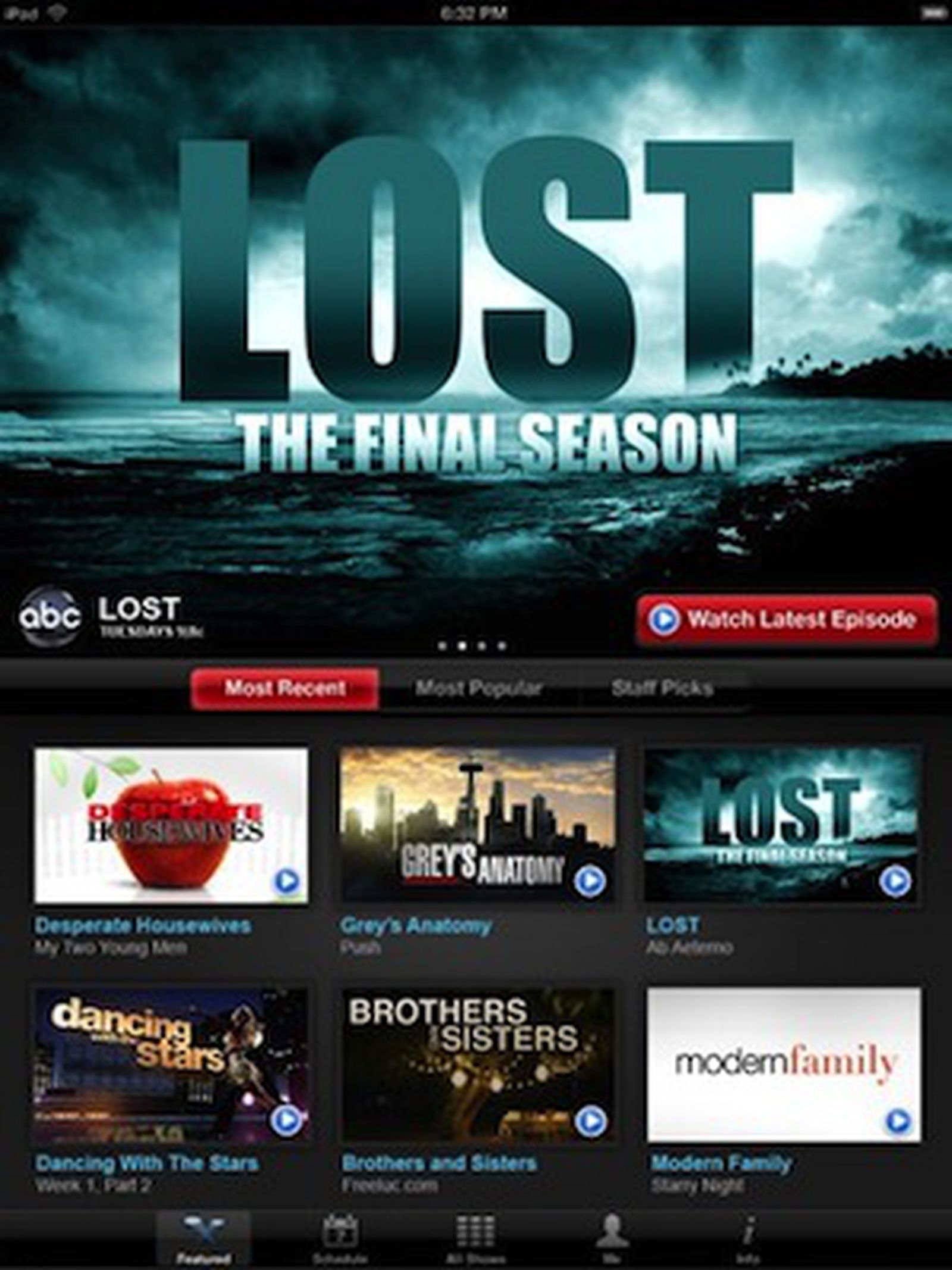 ABC iPad App Launch Seen as Successful Entry for Television Streaming ...