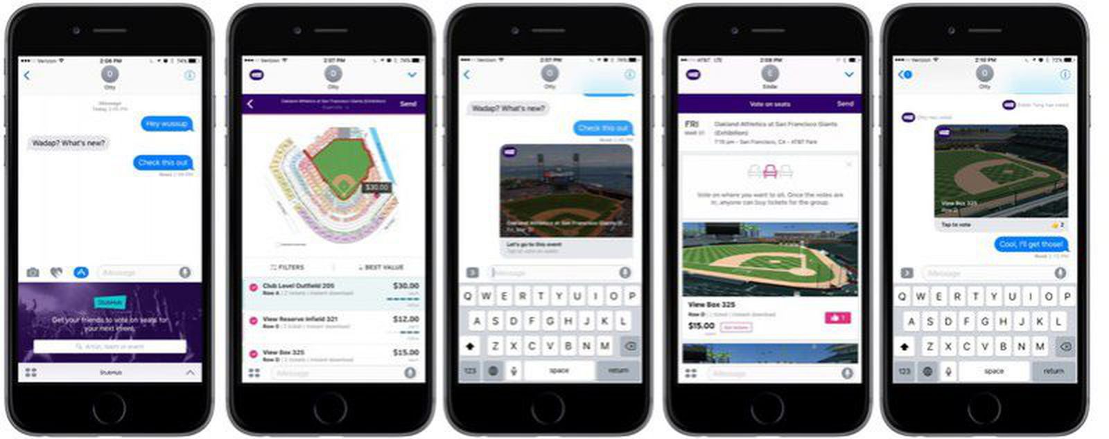 StubHub Launches iMessage App to Share and Vote On Events and Tickets ...