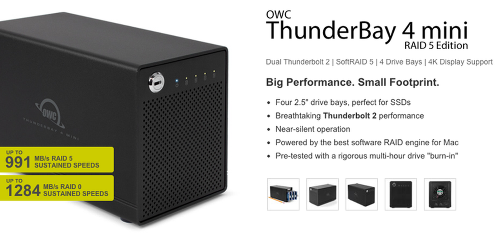 OWC Introduces New ThunderBay 4 Mini Portable Storage With RAID 5 Option - MacRumors