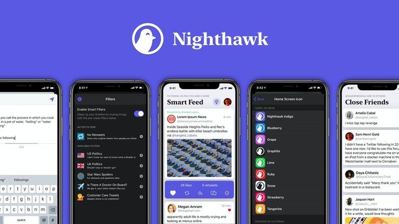 'Nighthawk' Twitter Client Launches With Smart Filters, Close Friends ...