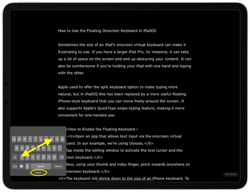 How to Use the Onscreen Floating Keyboard in iPadOS - MacRumors