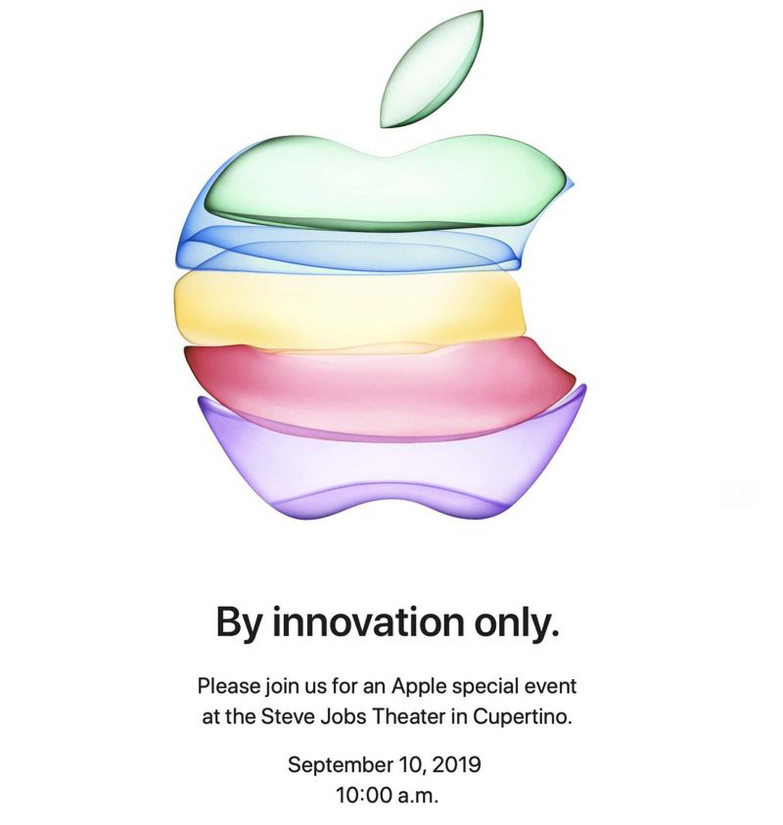 Apple Invites Media to September 10 Event at Apple Park: 'By Innovation ...