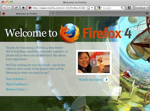 Mozilla Releases First Beta of Firefox 4 - MacRumors