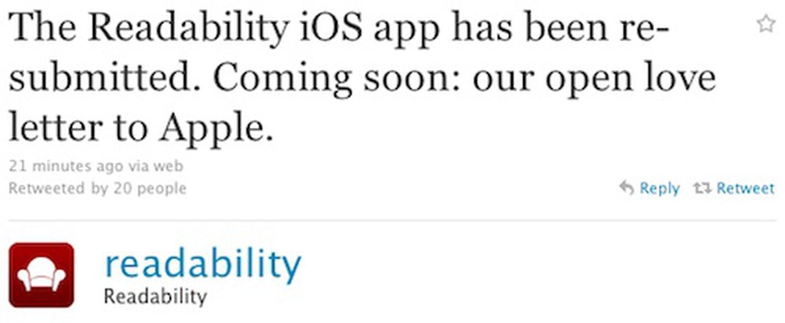 Apple Set to Approve 'Readability' for Inclusion in App Store? [Updated ...