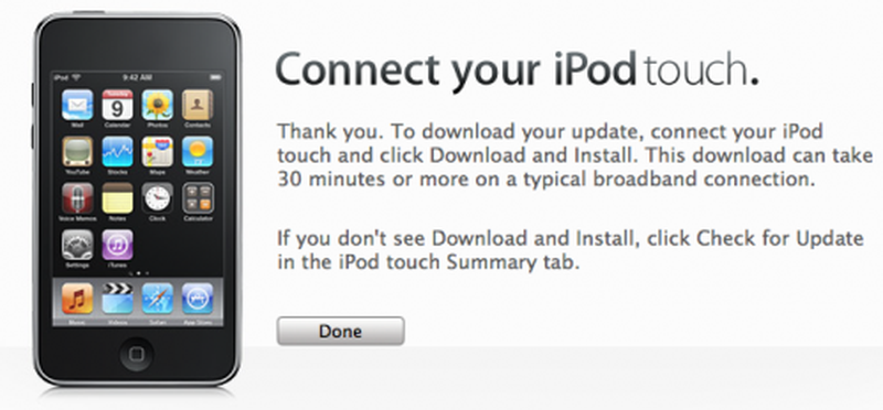 iPhone 3.0 Update for iPod Touch Page Appears in iTunes, Not Yet ...