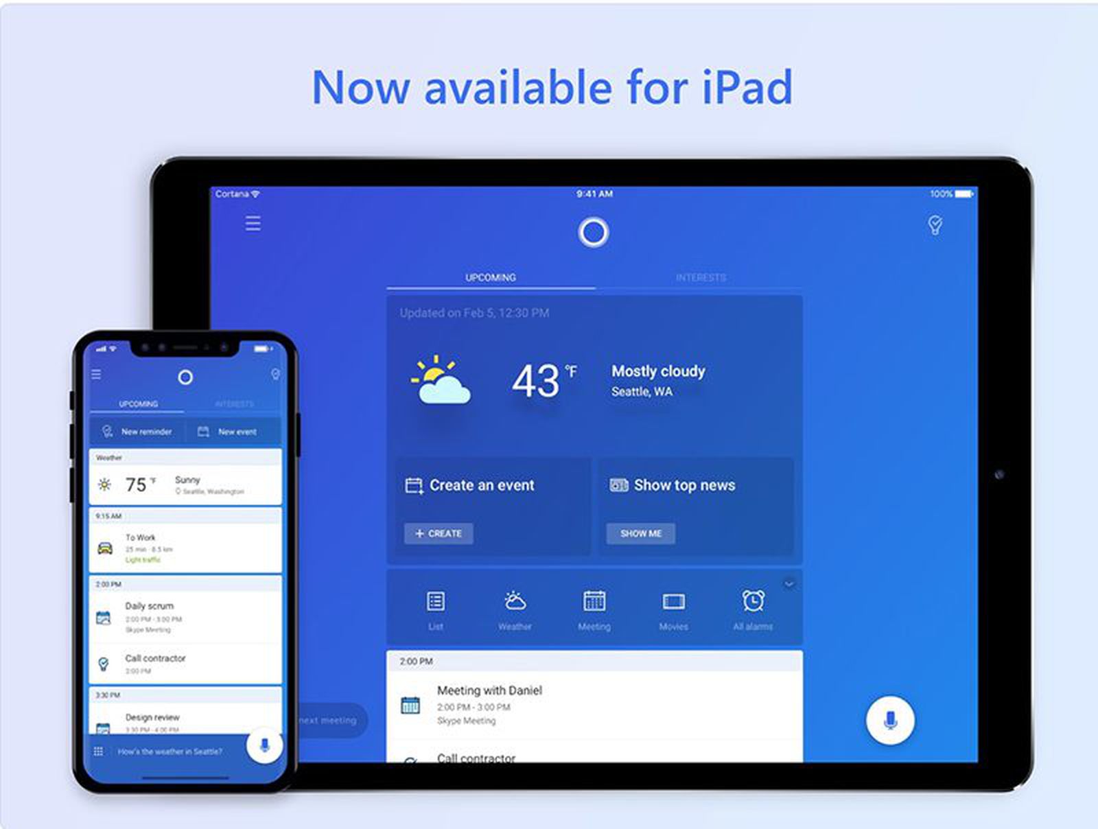 Microsoft's Cortana Assistant Now Available on iPad - MacRumors