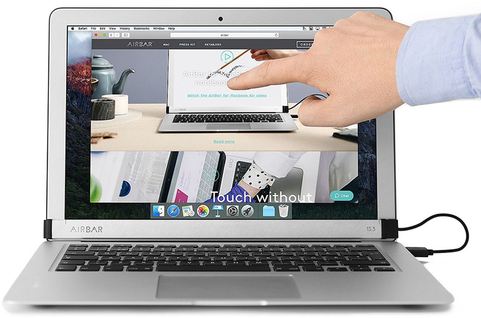  AirBar Accessory That Gives 13 Inch MacBook Air A Touchscreen Is Now 