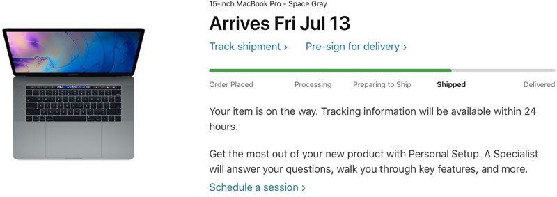 First 2018 Macbook Pro Orders Set To Be Delivered Tomorrow Macrumors