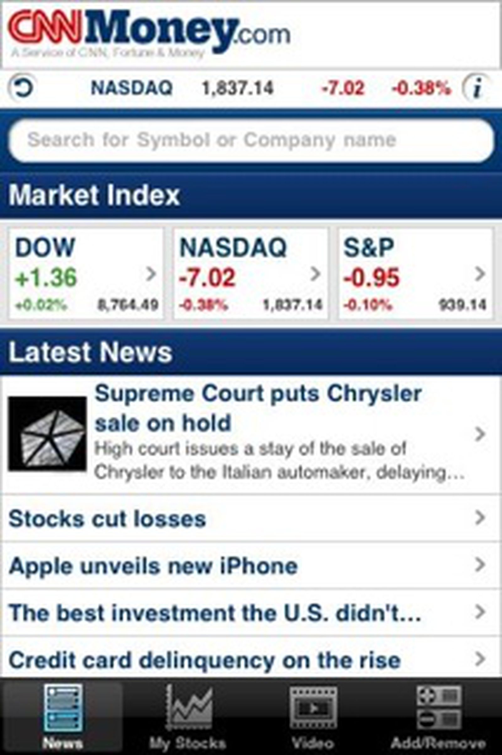 'CNNMoney' Arrives in App Store - MacRumors