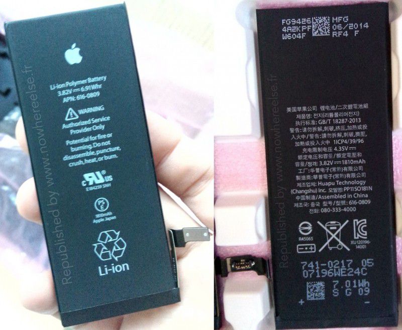 More Photos Point Toward 1,810 mAh Battery for 4.7-Inch iPhone 6 ...