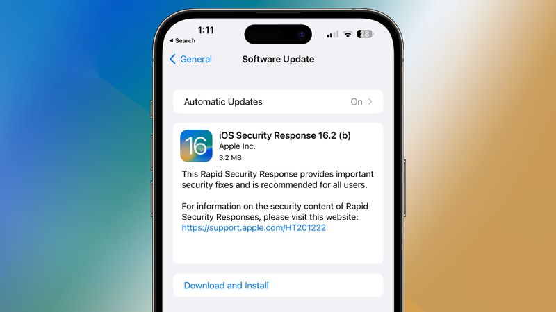 Apple Releases Another Rapid Security Response Update for iOS 16.2 Beta Users - MacRumors