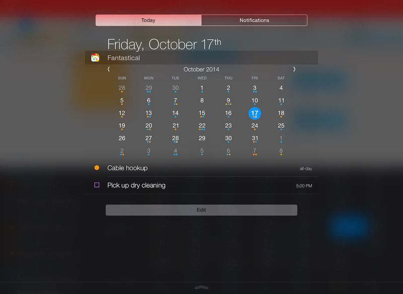 Fantastical for iPhone and iPad Go iOS 8-Only With Widgets, Extensions ...