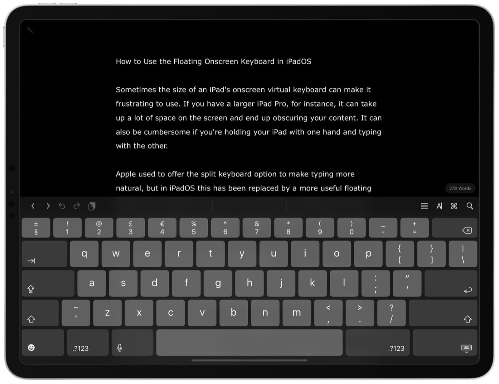 How To Use The Onscreen Floating Keyboard In IPadOS MacRumors How To Use The Onscreen Floating Keyboard In IPadOS MacRumors