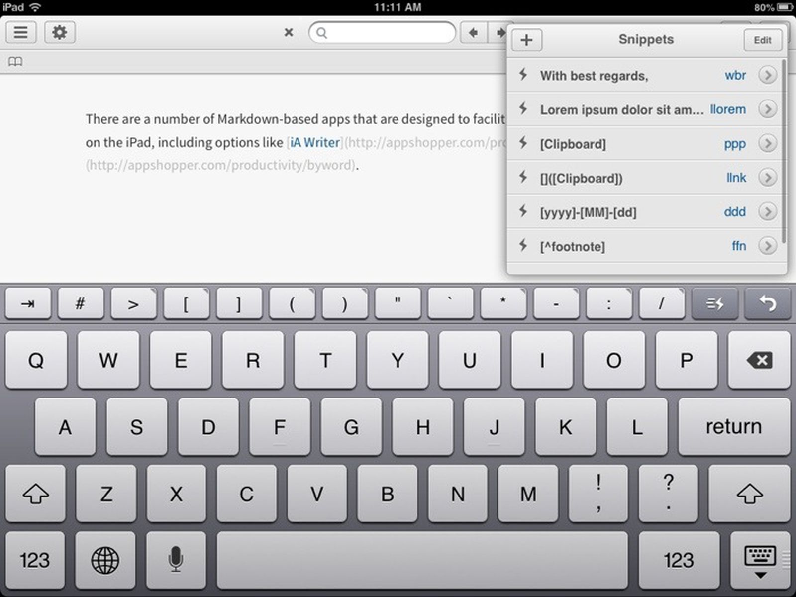 Markdown Text Editor 'Editorial' Launches for iPad with Workflow ...