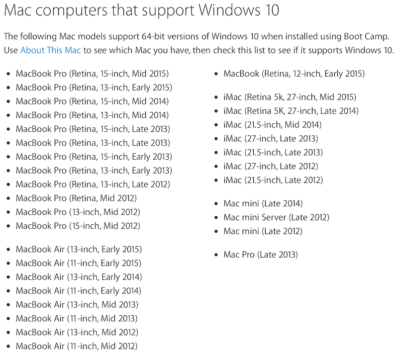 Apple Updates Boot Camp With Windows 10 Support - MacRumors