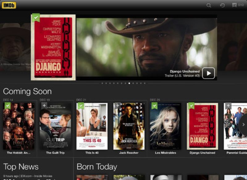 IMDb Updates iPad App with Complete Redesign - MacRumors