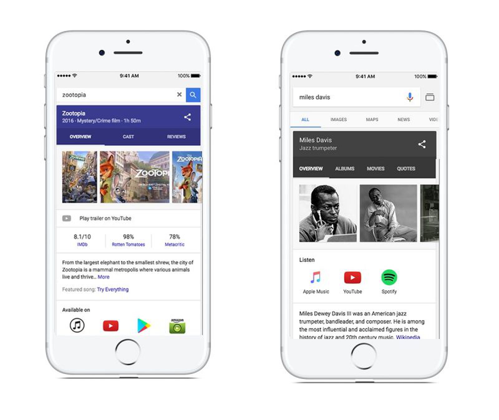 Google Adds Media Content Links to Mobile Web and Google App Search ...