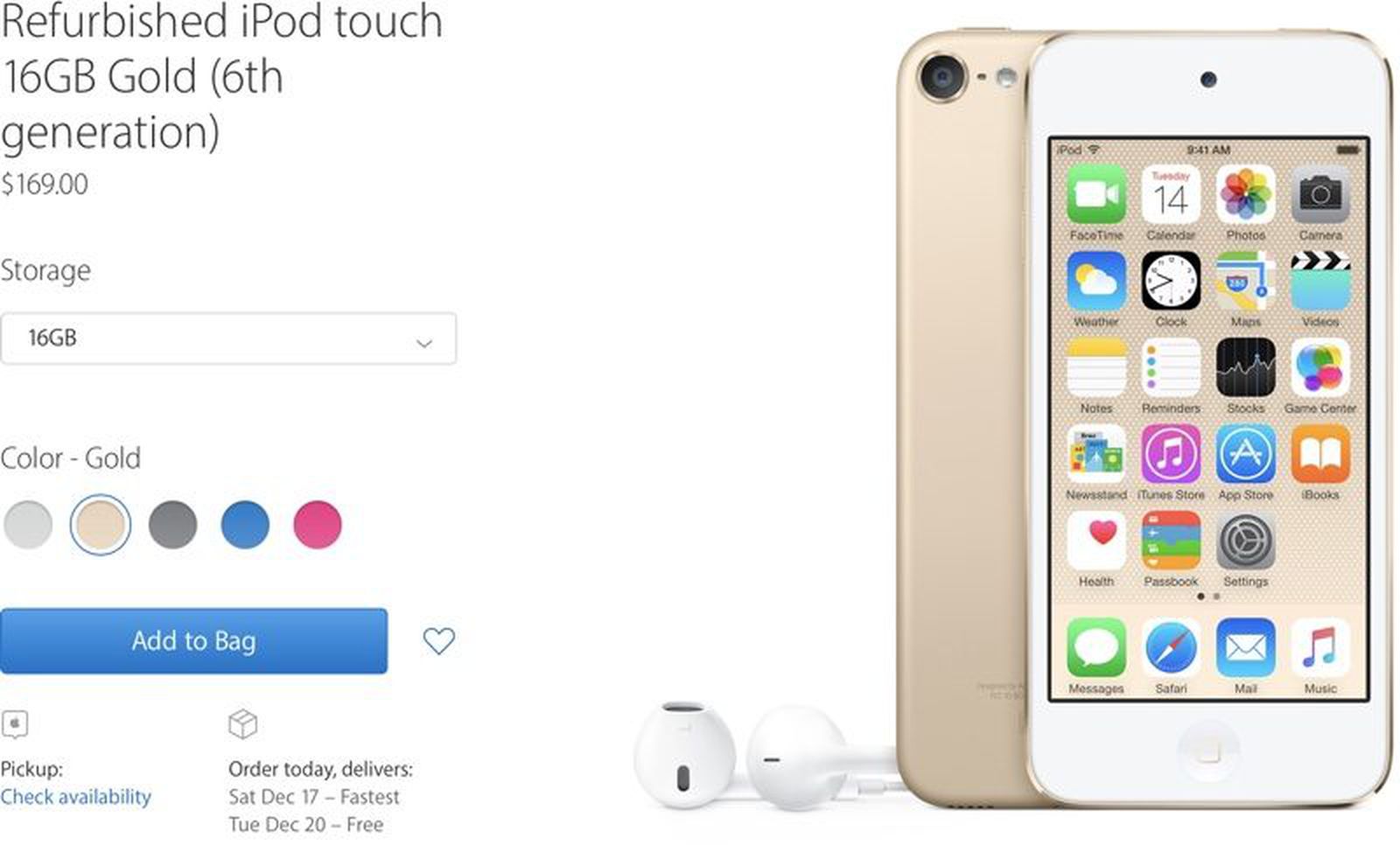 Apple's Refurbished Store Now Offering Sixth-Generation iPod Touch ...