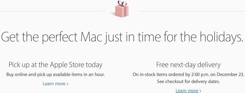 Apple Offering Free Next Day Shipping for the Holidays - MacRumors