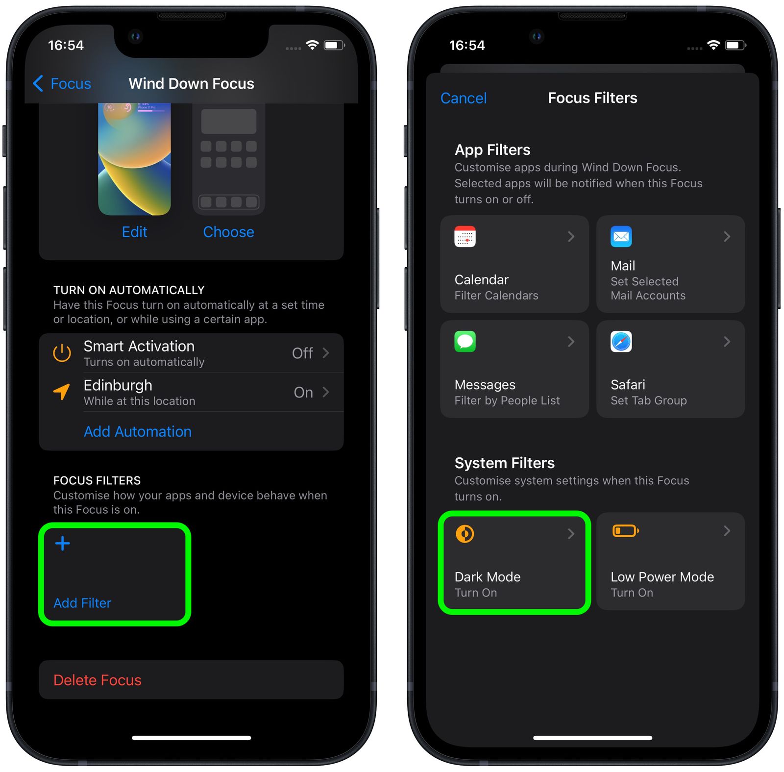 iOS 16: How to Switch On Dark Mode With a Focus - MacRumors