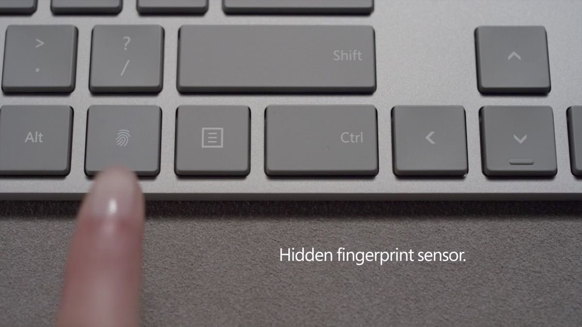 Microsoft Reveals Wireless 'Modern Keyboard' With Hidden Fingerprint ID ...