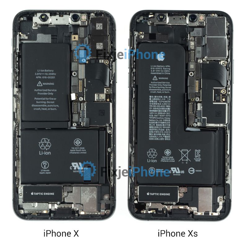 iPhone XS Teardown Reveals New Single-Cell L-Shaped Battery - MacRumors