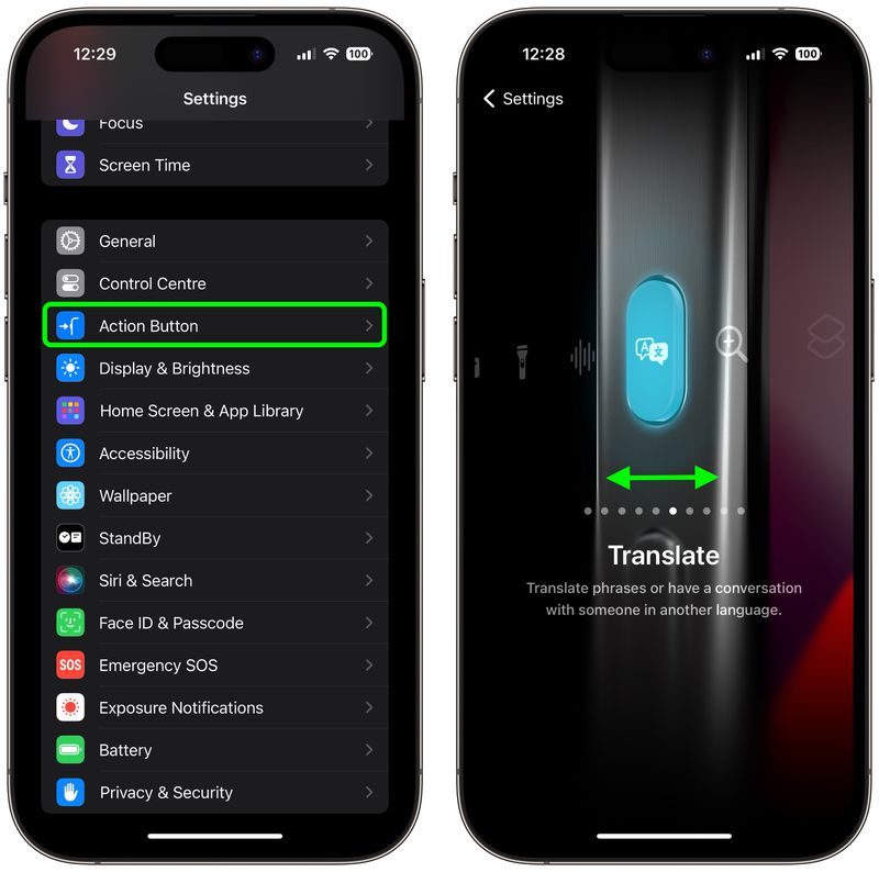 Translate Speech With iPhone's Action Button - MacRumors