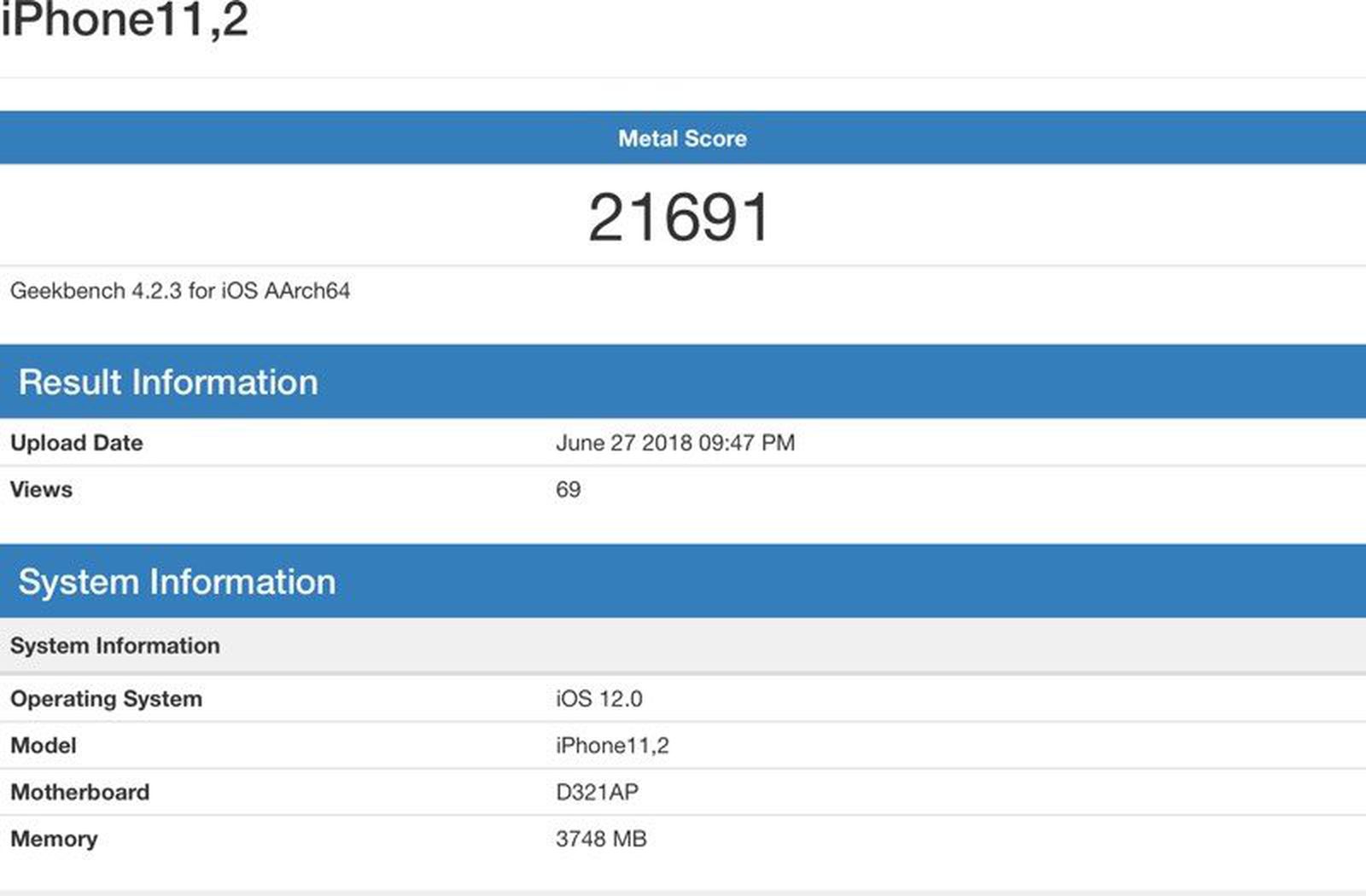 Possible Benchmark for A12 Processor From 2018 iPhone Surfaces ...