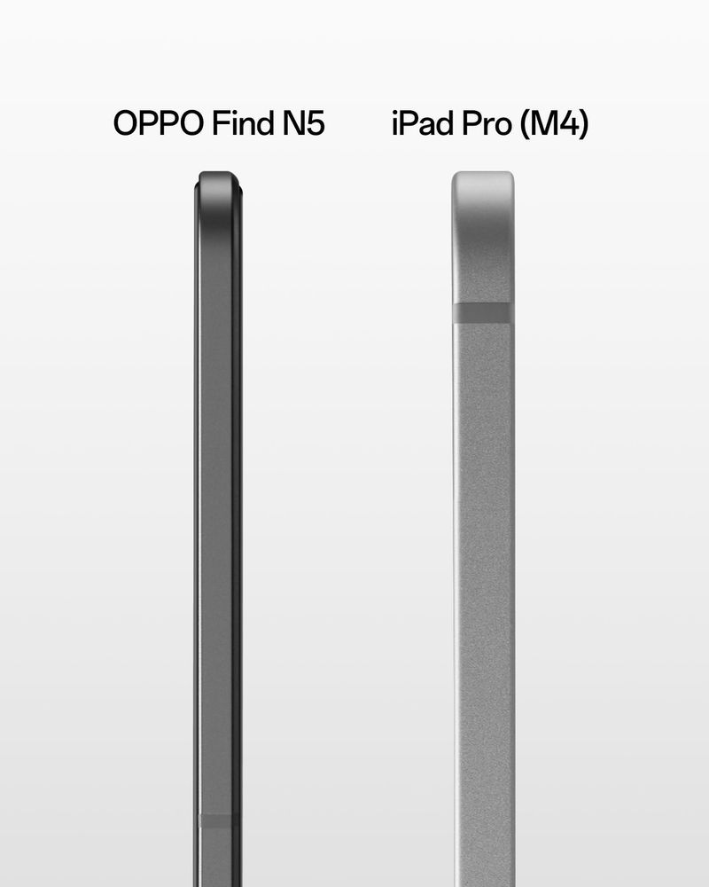 Oppo Teases 'World's Thinnest Foldable' With Apple Device Comparisons ...