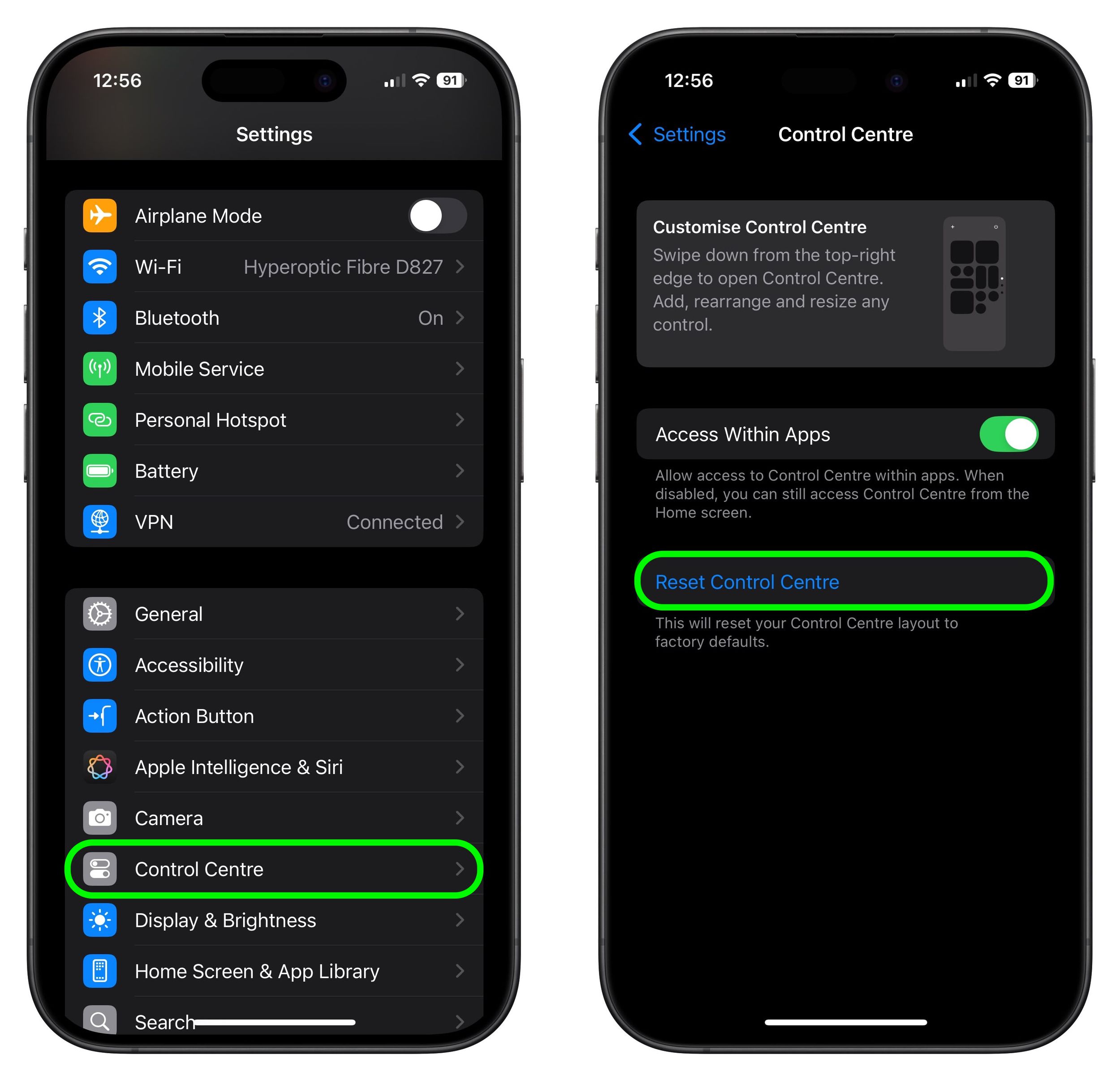 iOS 18.1: How to Reset Control Center - MacRumors
