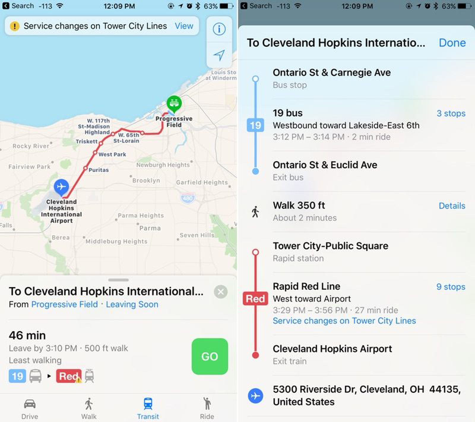 Apple Expands Maps Transit Data to Additional Cities in Ohio - MacRumors