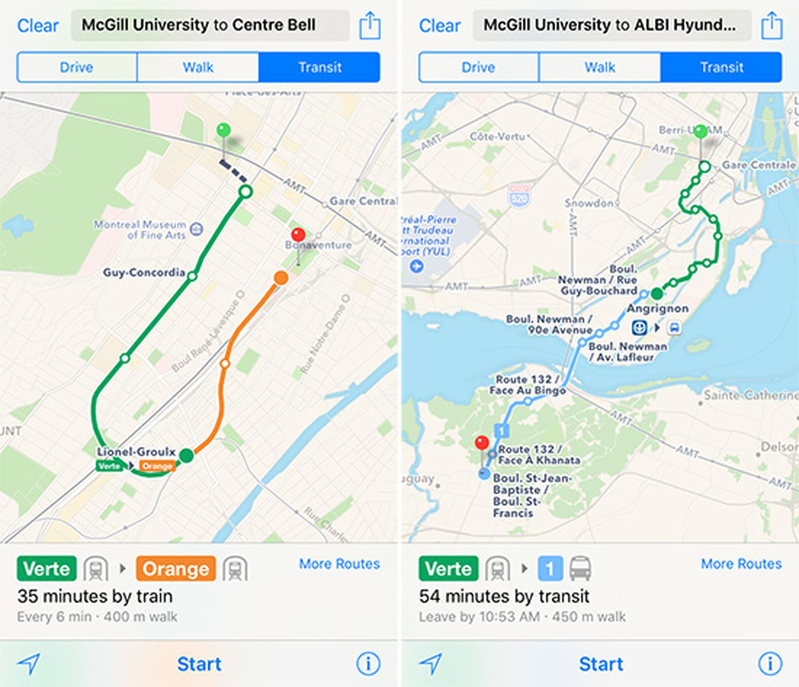 Apple Maps Expands Transit Data to Montreal - MacRumors