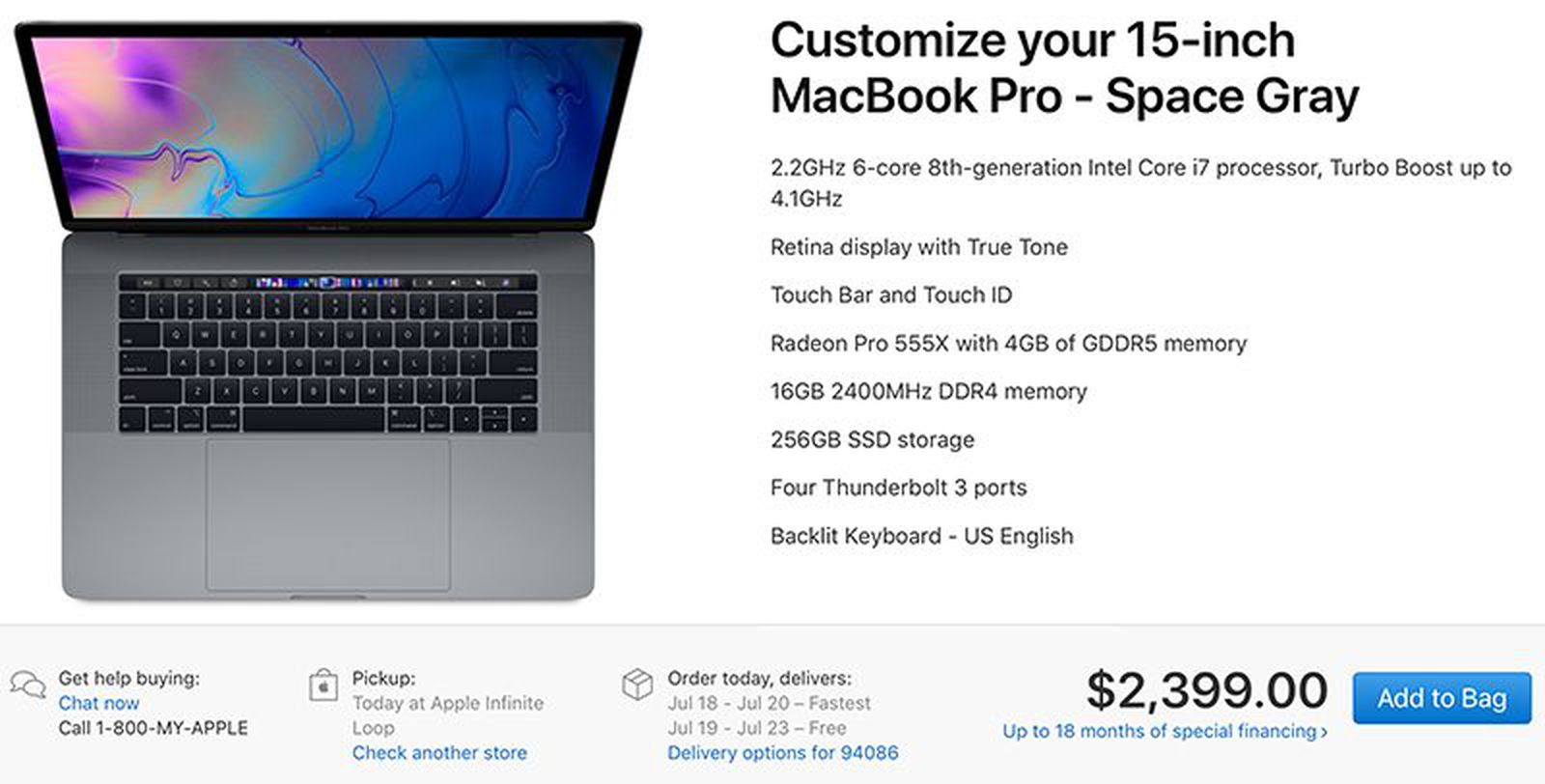 2018 MacBook Pro Models Now Available for In-Store Pickup in the United ...