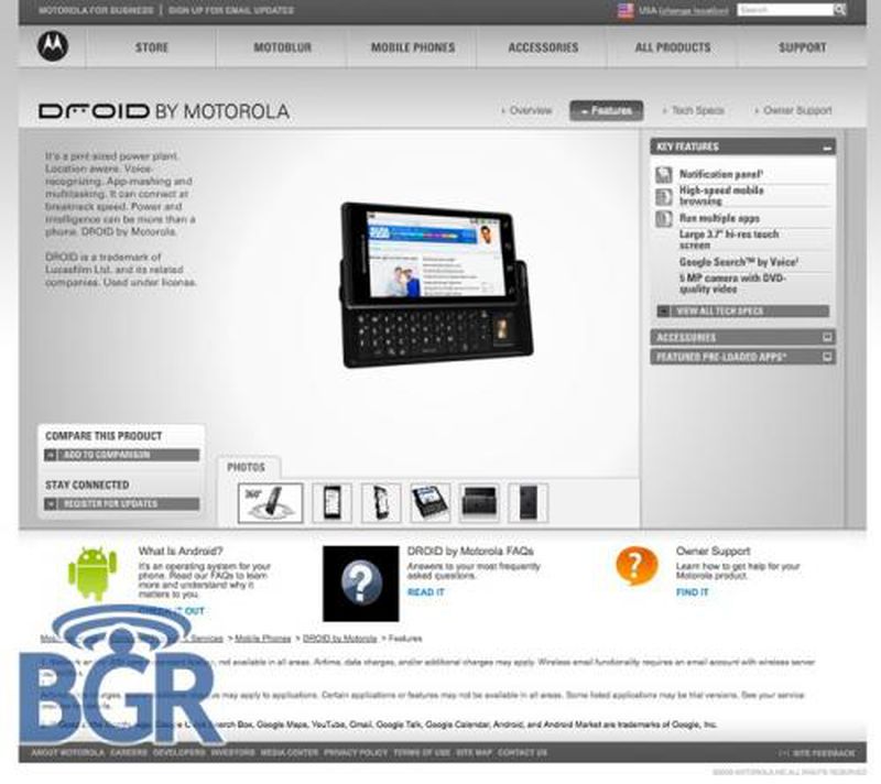 More Details on Motorola Droid Surface [Updated] - MacRumors