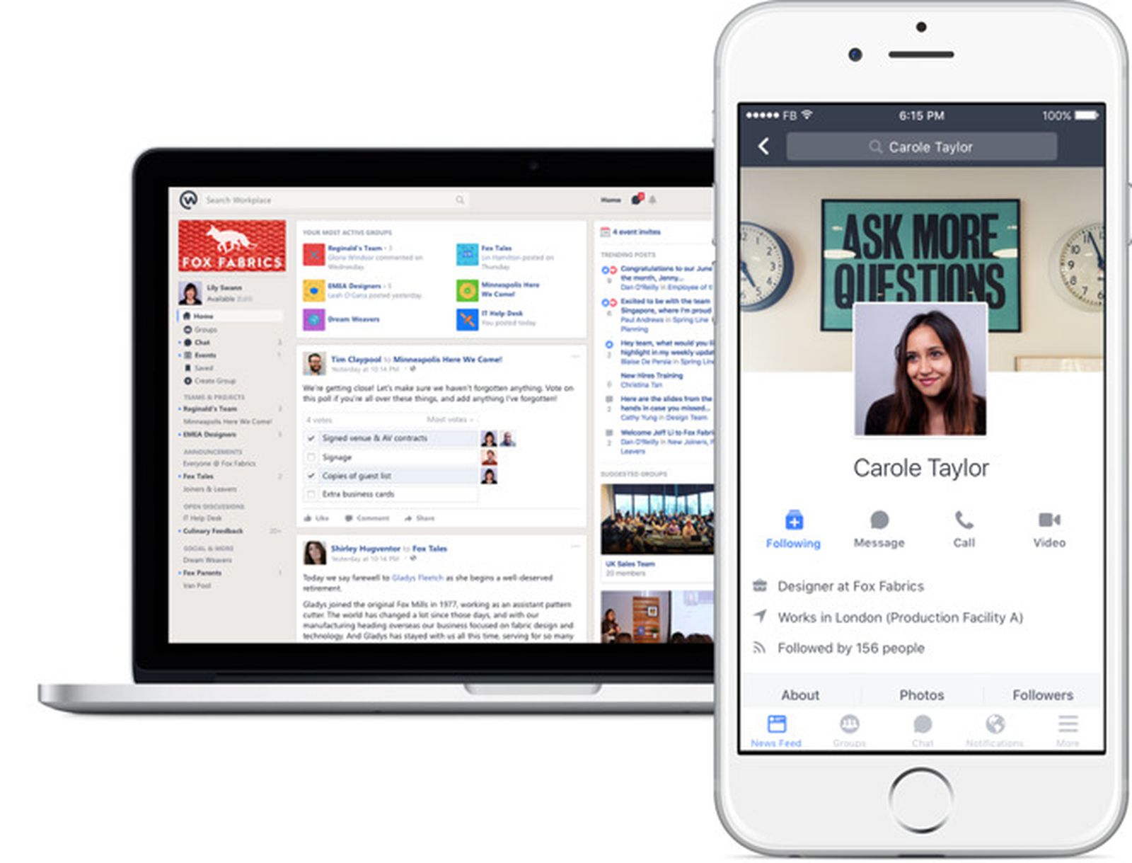 Facebook Officially Launches 'Workplace Chat' Mobile and Desktop Apps ...