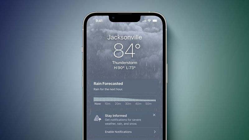 Apple Weather App Now Offers Next-Hour Precipitation Notifications on ...