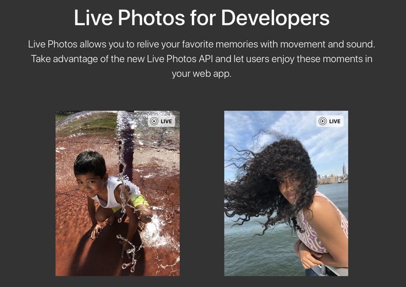 Apple Announces LivePhotosKit API for Embedding Live Photos in Websites ...