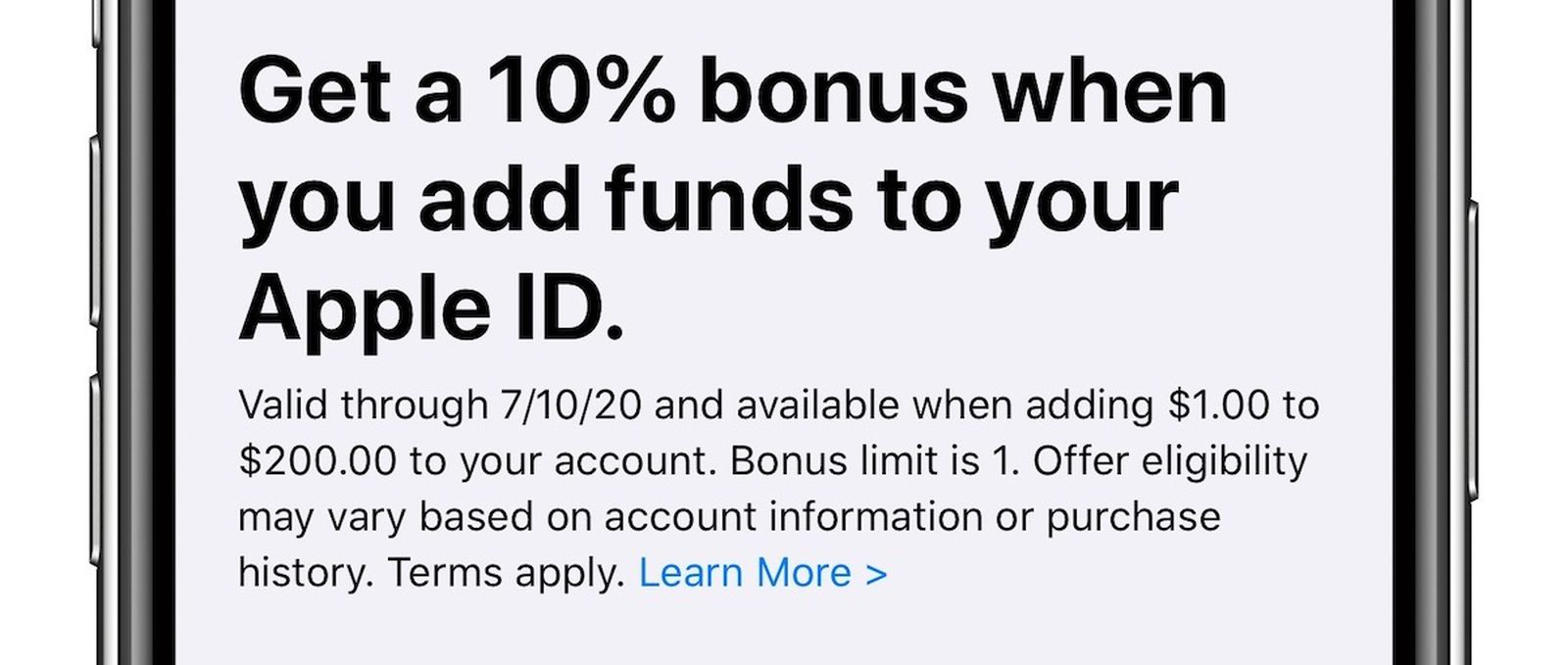Get a 10% Bonus When Adding Funds to Your Apple ID Through July 10 ...