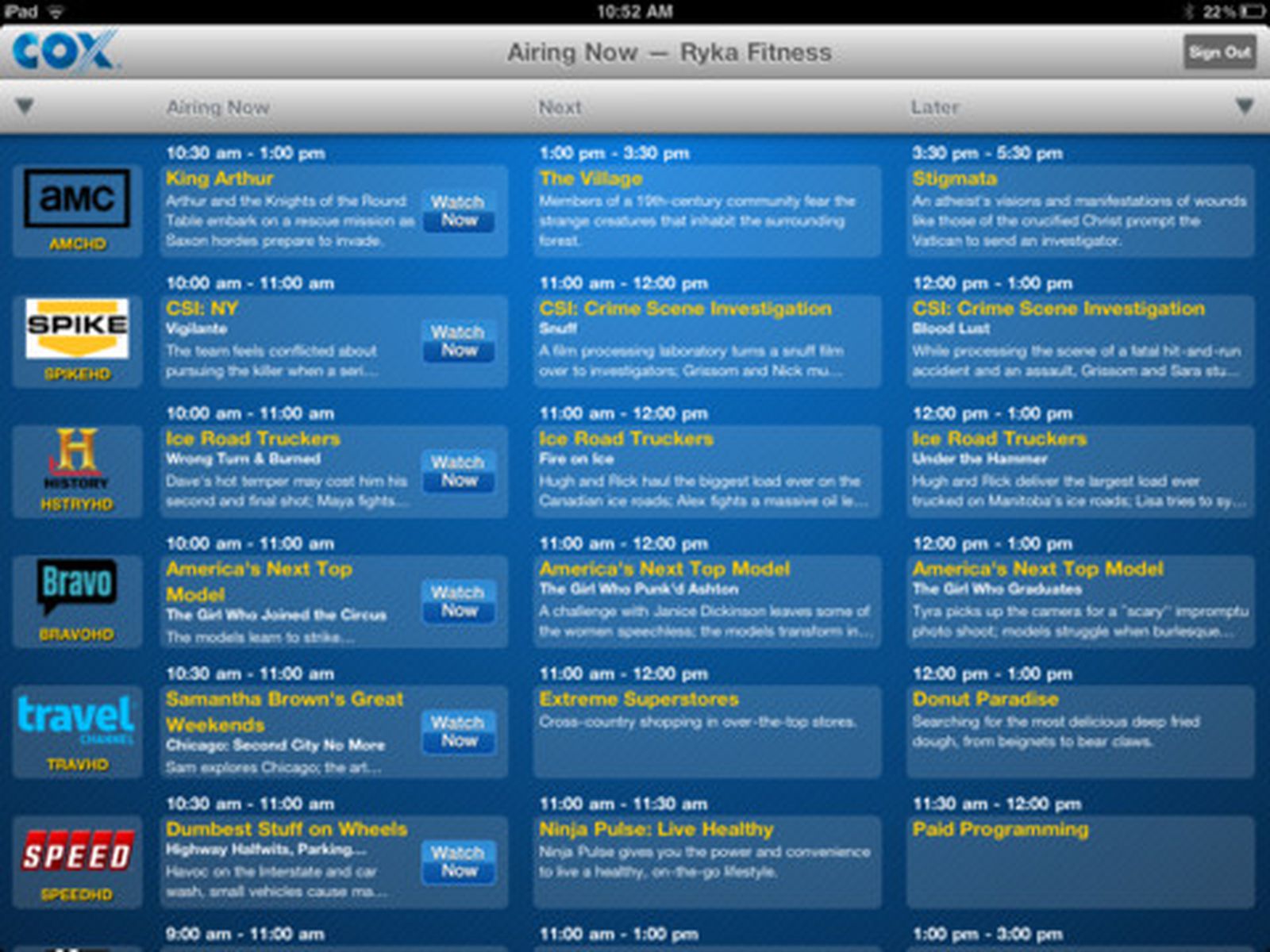 Cox TV Connect App for iPad Streams Live TV to Cox Customers - MacRumors