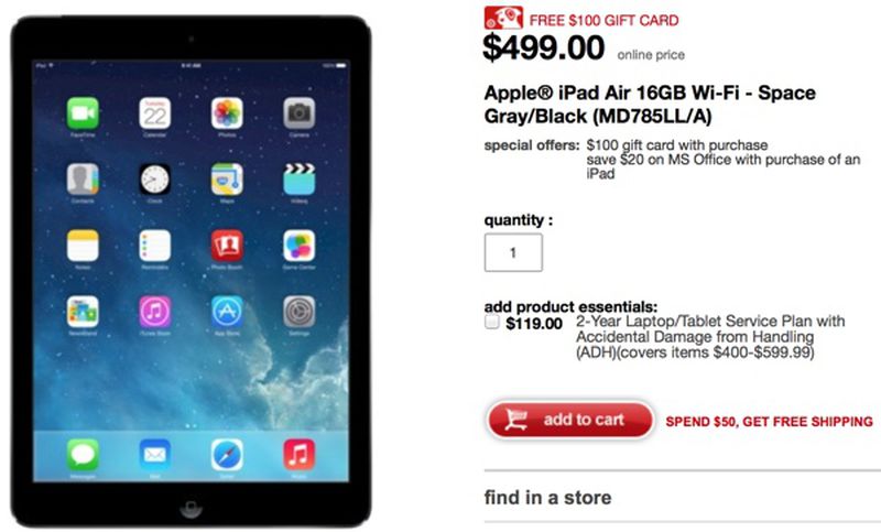 Target Offering Gift Cards Up to $100 With Purchase of iPad, iPhone ...