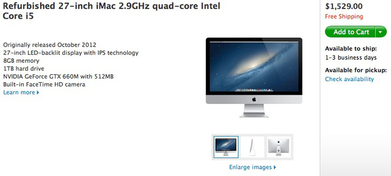 Apple Online Store Now Offering Refurbished Current-Generation 27-Inch ...