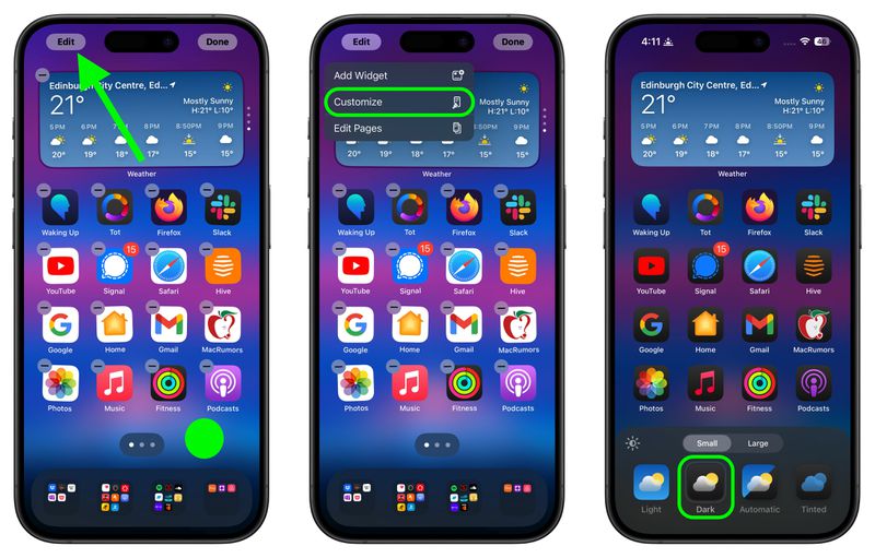 iOS 18: Make Your iPhone Home Screen Icons Dark - MacRumors