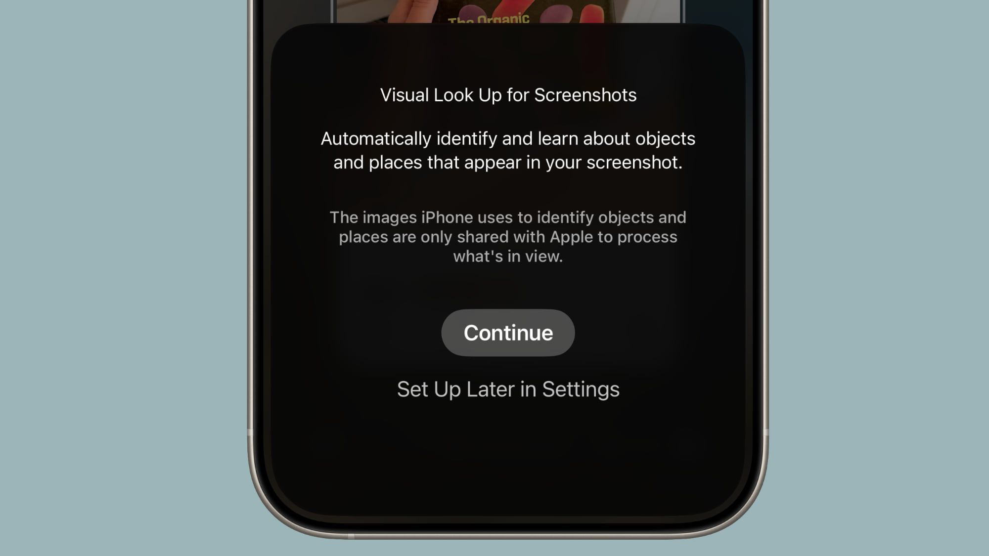 iOS 26: Use Visual Intelligence With iPhone Screen Content - MacRumors