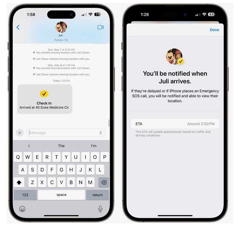 iOS 17 Messages App Features: Check In, Stickers, and More - MacRumors