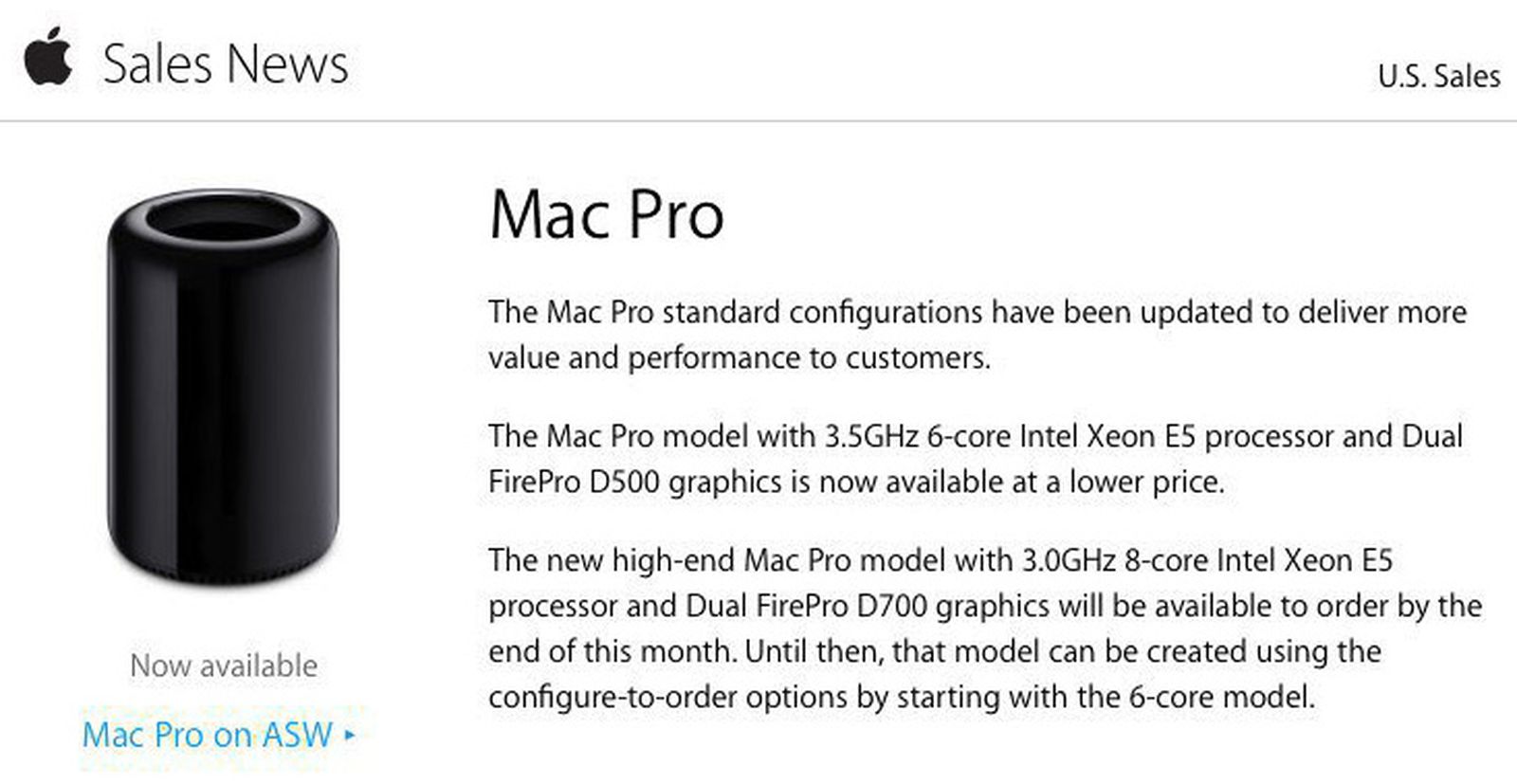 Apple Says Stock 8-Core Mac Pro Available to Resellers by End of April ...