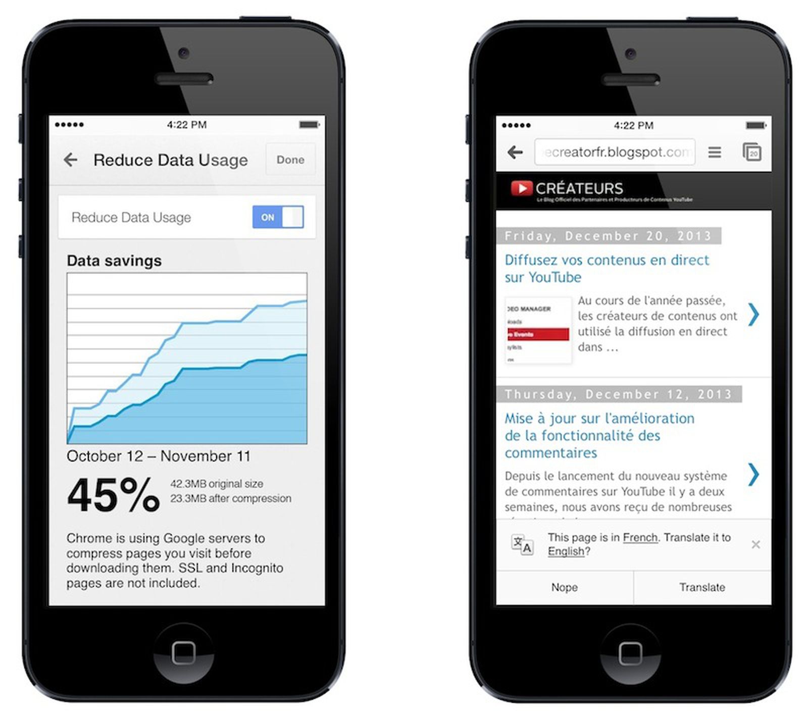 Chrome for iOS Adds Data Compression and Translation Tools [Updated] - MacRumors