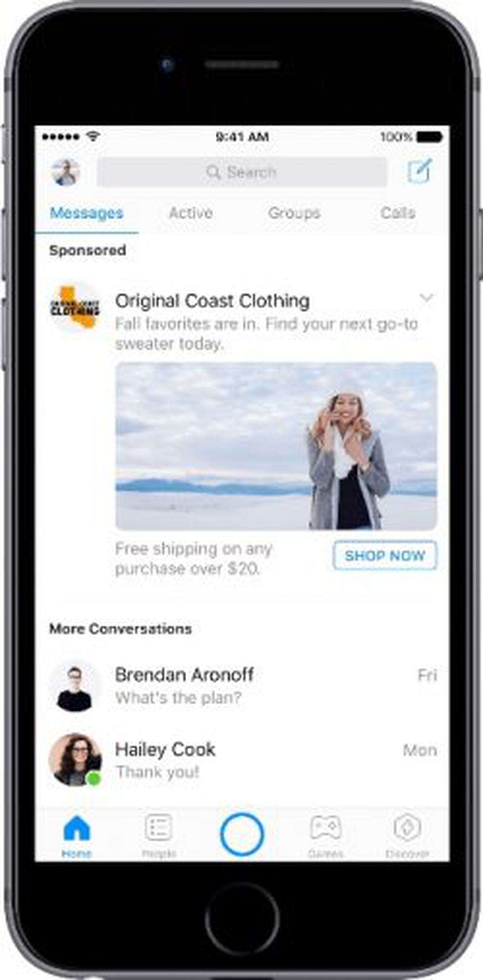 Facebook Messenger Home Screen Ads Rolling Out Worldwide - MacRumors