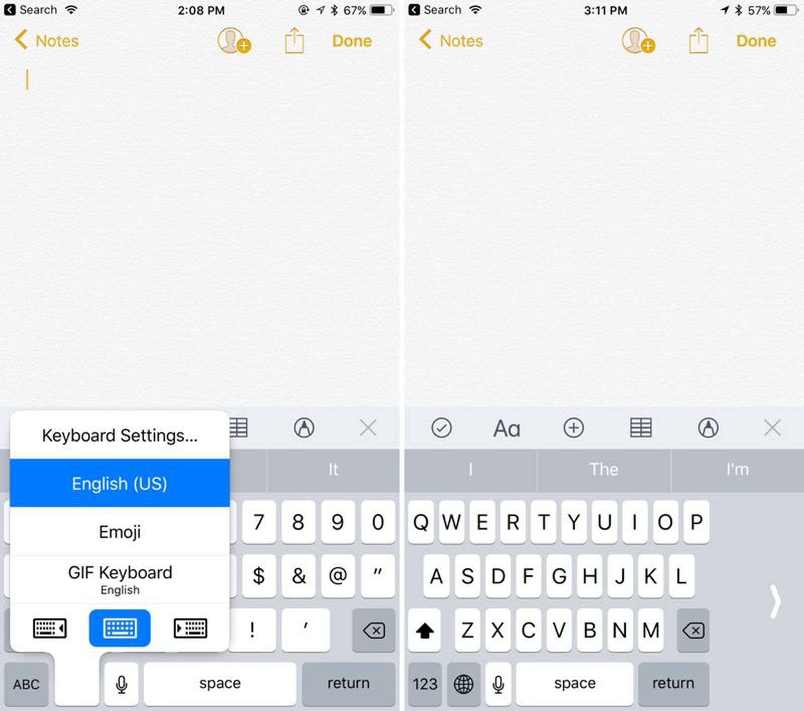 iOS 11 Tidbits: Customizable Control Center, One-Handed Keyboard, Type ...
