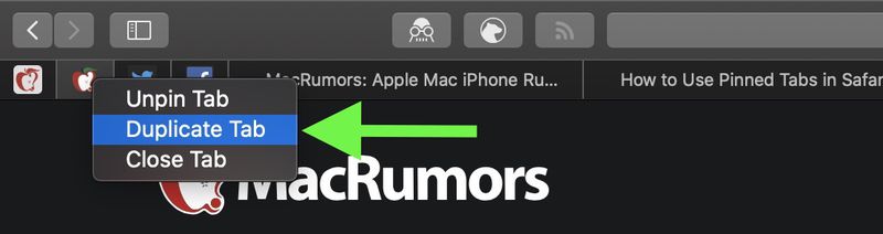 How to Use Pinned Tabs in Safari Browser on Mac - MacRumors