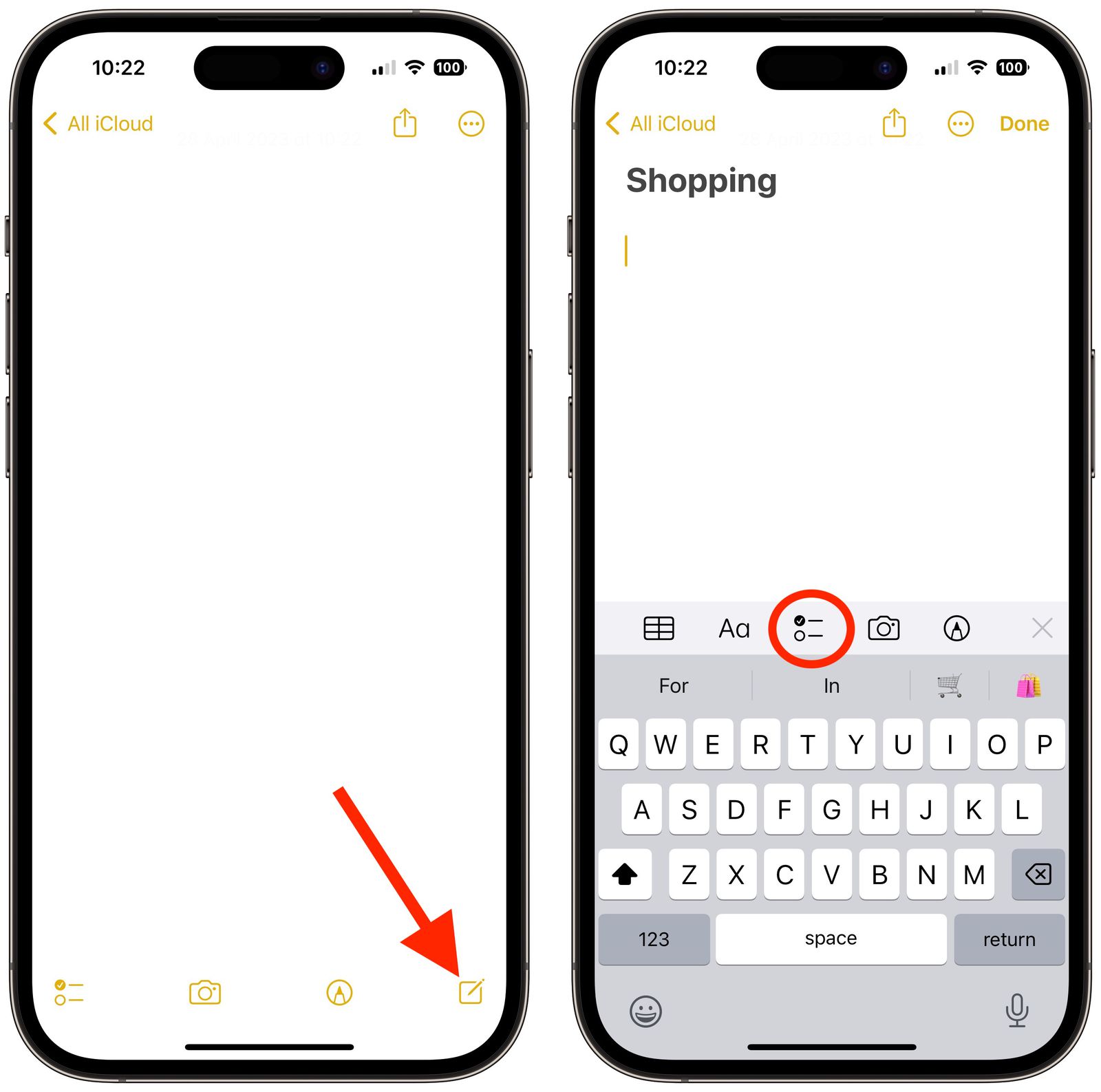 How to Create a Checklist in Apple's Notes App on iPhone and iPad ...